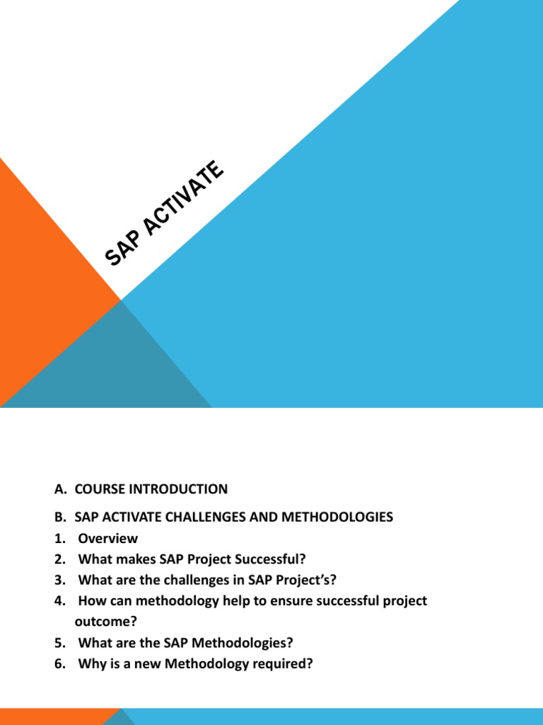 SAP Activate Presentation - v3 | PDF | Scrum (Software Development ...