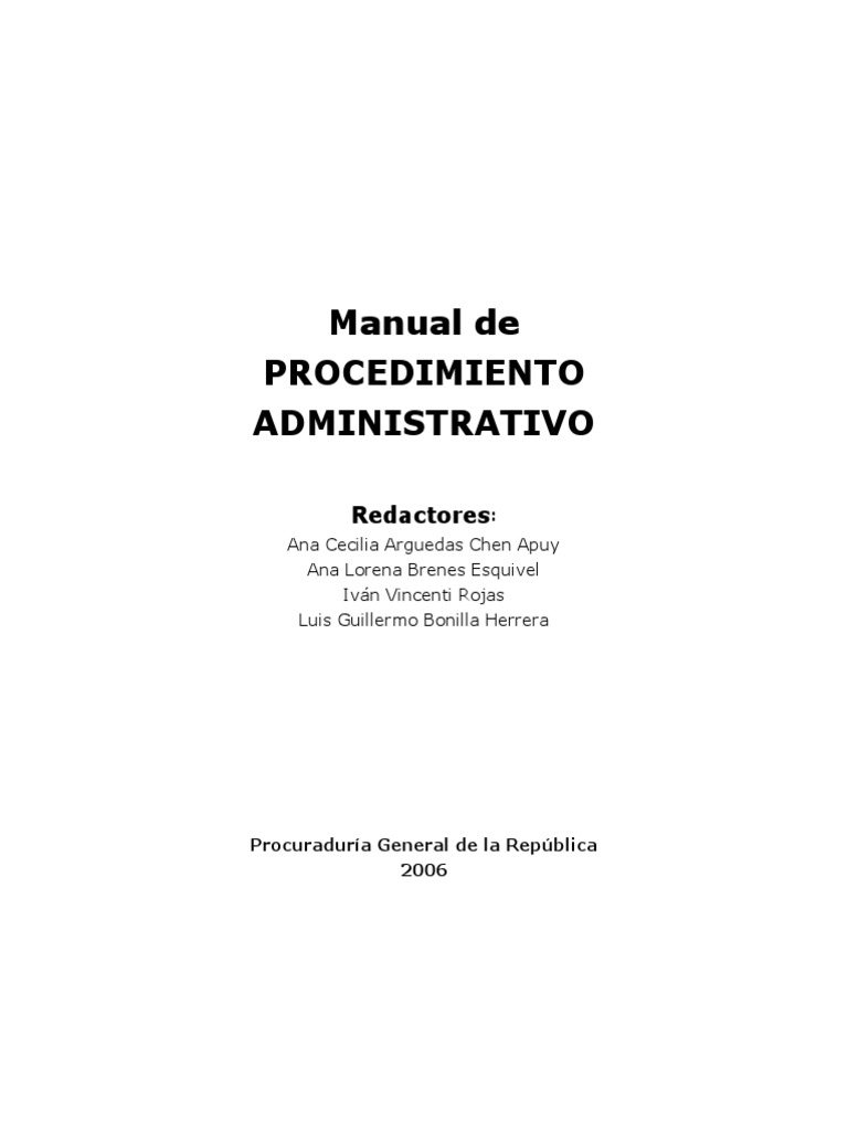 Manual de Procedimiento Administrativo | PDF | Debido al proceso | Caso de ley