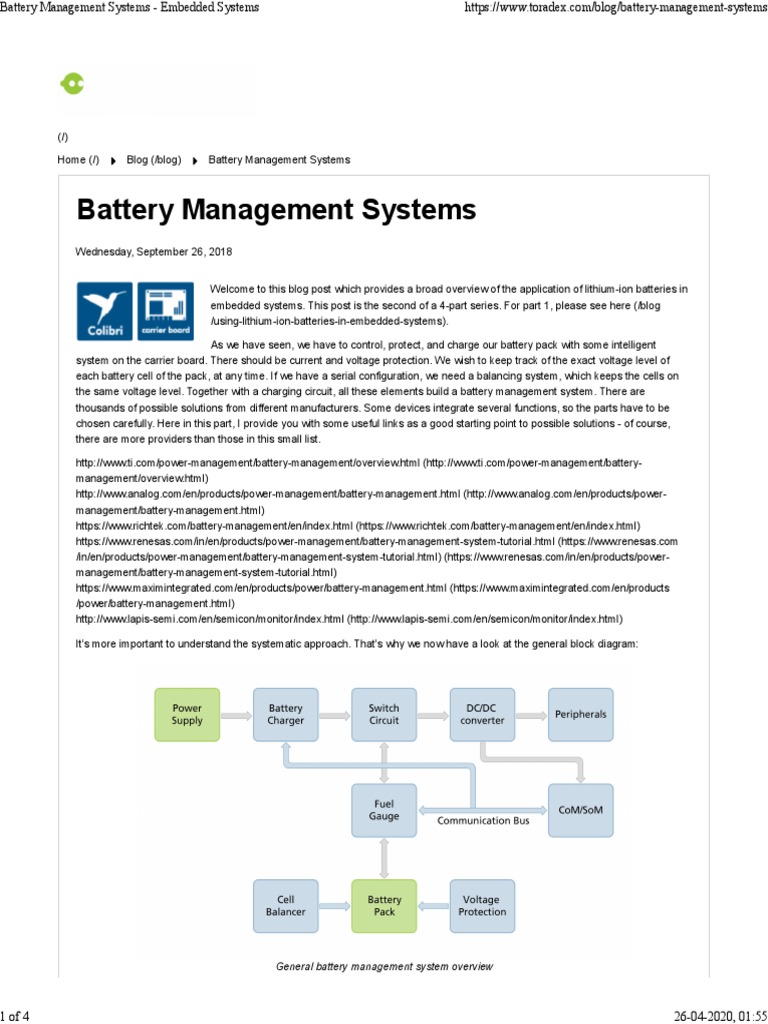 Battery Management Systems | PDF | Voltage | Electronic Engineering