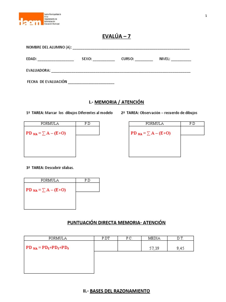 Evalua 7 Hoja Resumen | PDF | Cognición | Lingüística