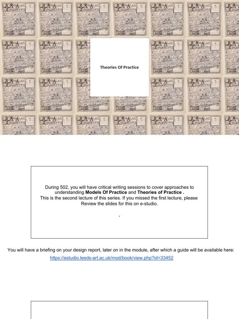 Theories of Practice | Download Free PDF | Theory | Idea