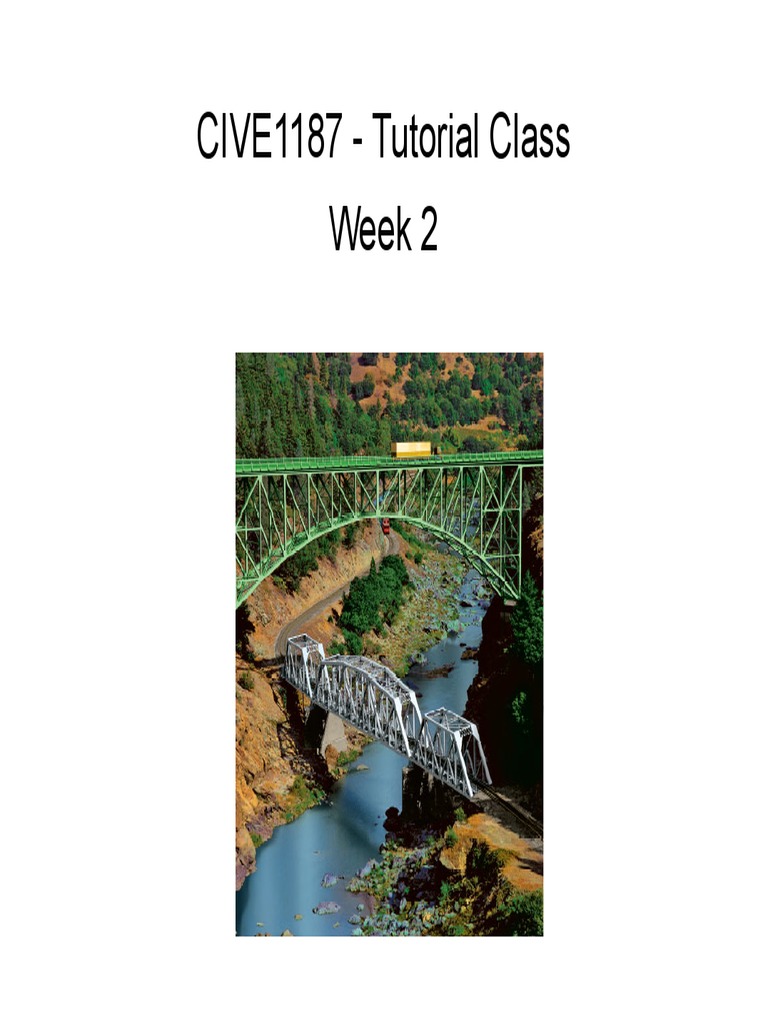 Week 2 - Tutorial | PDF | Bridge | Truss