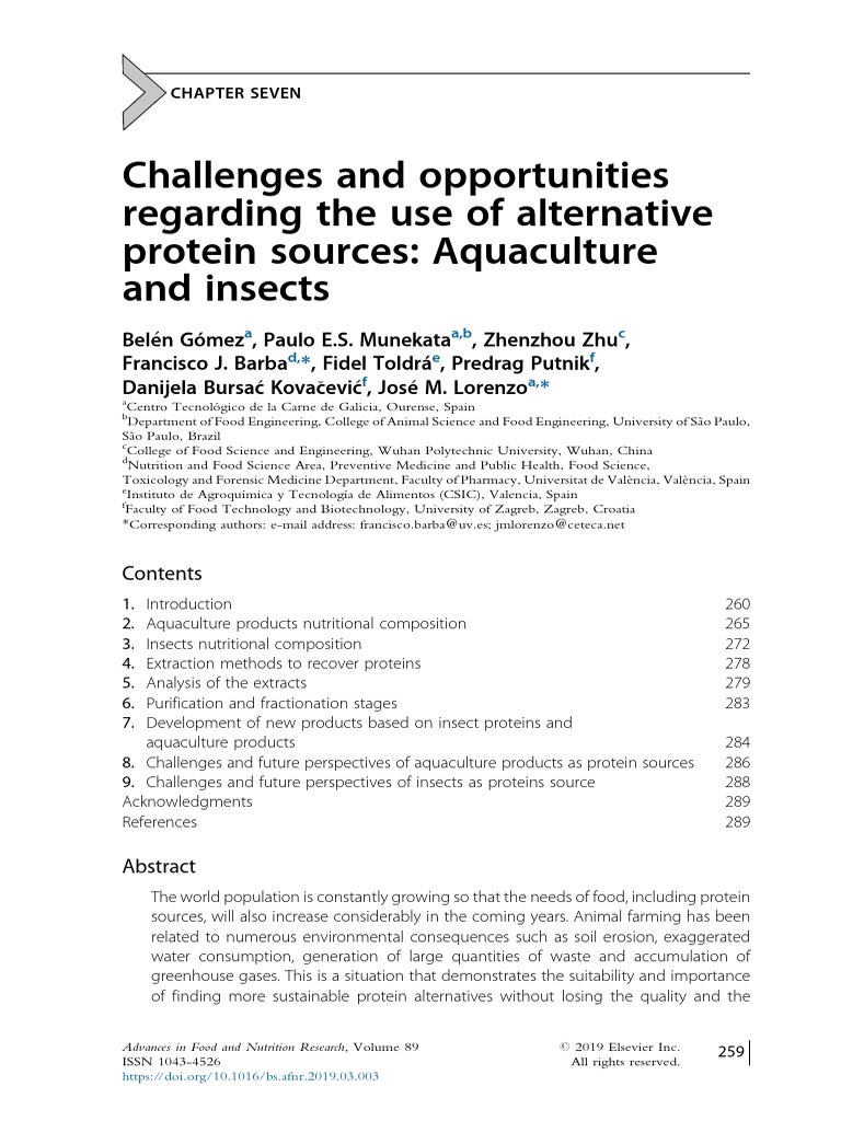 Alternative Protein Sources: Insects & Aquaculture | PDF | Aquaculture ...