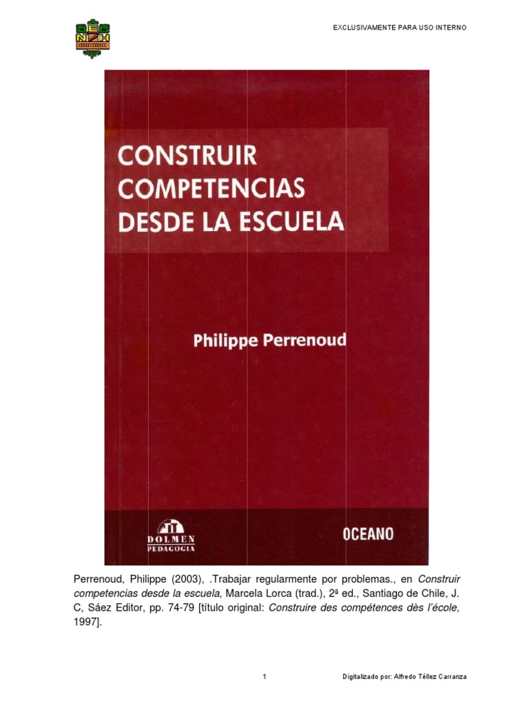 Perrenoud Philippe - Trabajar Regularmente Por Problemas PDF | PDF ...