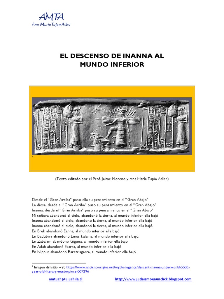 Descenso de Inanna Al Mundo Inferior | PDF | Mitología antigua del ...