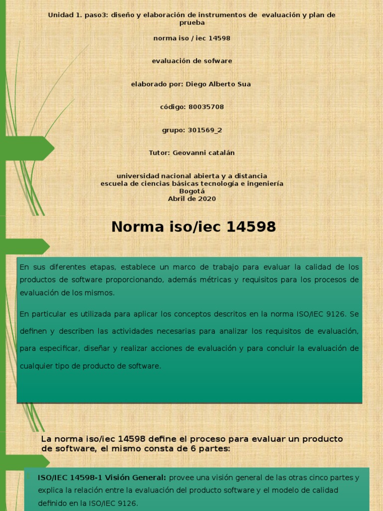 Norma ISO 14598 | PDF | Software | Calidad (comercial)