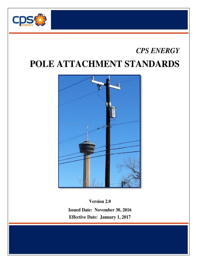 CPS Energy Pole Attachment Standards - Version 2 - Effective January 1 ...