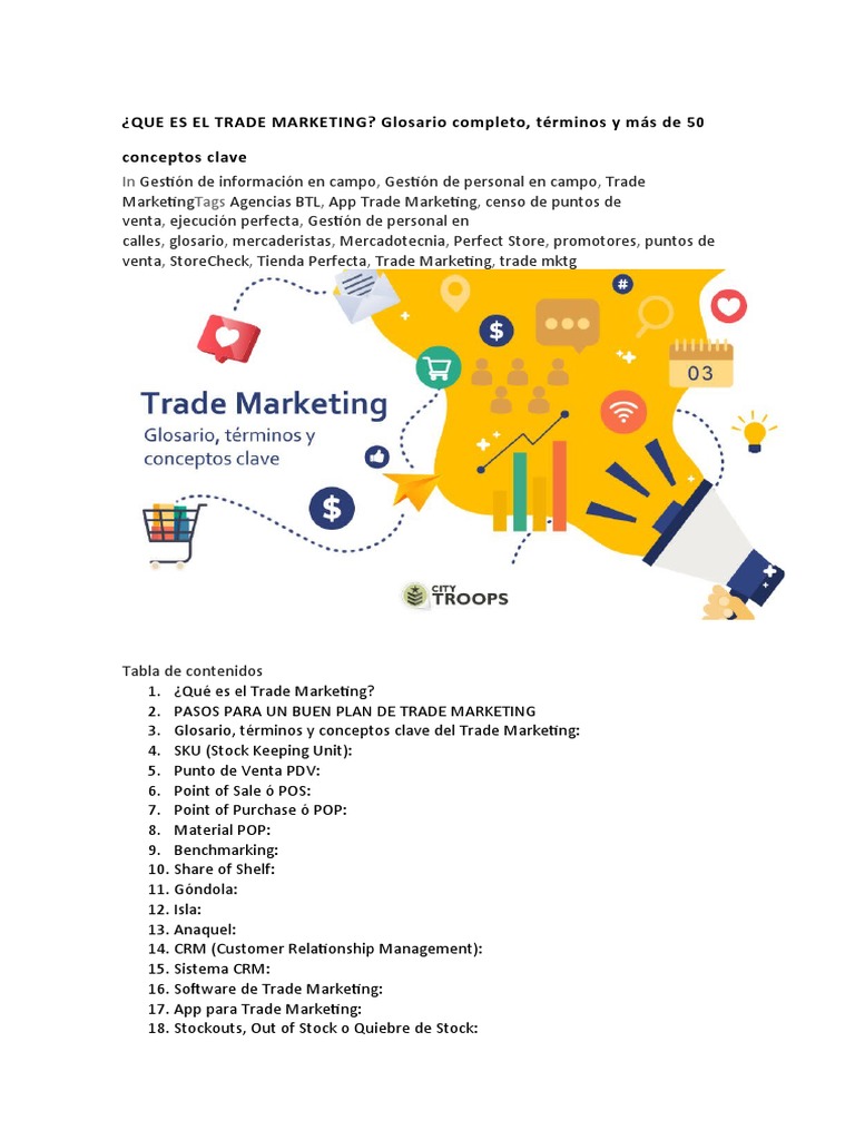 Que Es El Trade Marketing | PDF | Gestión de la relación con el cliente ...