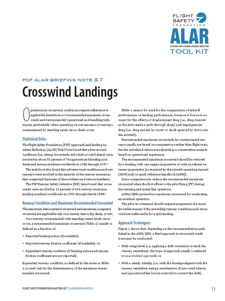 Crosswind Landings: Tool Kit | PDF | Aerospace | Vehicles