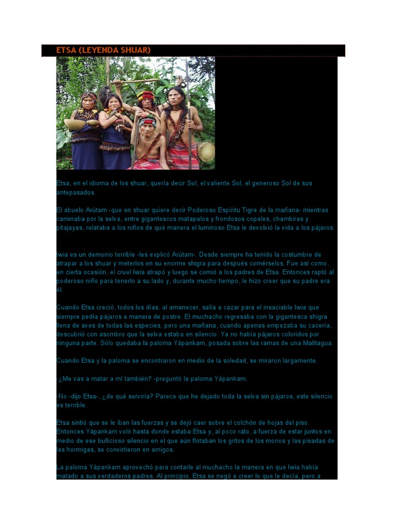 La leyenda de Etsa e Iwia | PDF | Aves