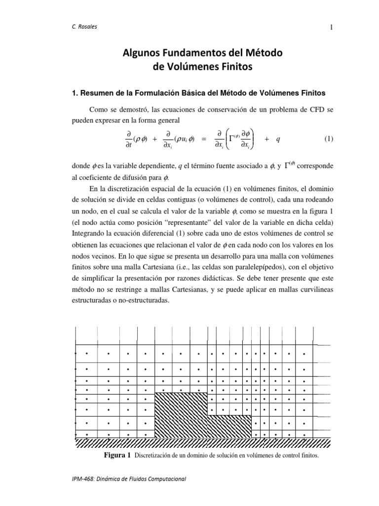 Volumenes Finitos PDF | PDF | Ecuaciones | Impulso