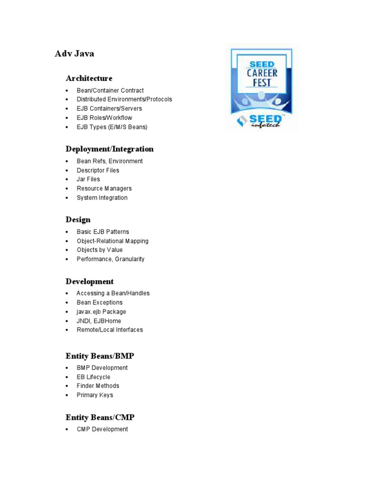 Advanced Java EJB Architecture Guide | PDF | Computers