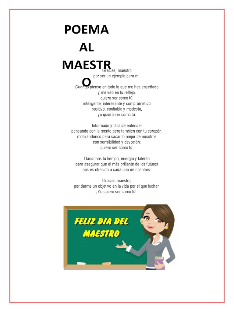Poema Al Maestro | PDF