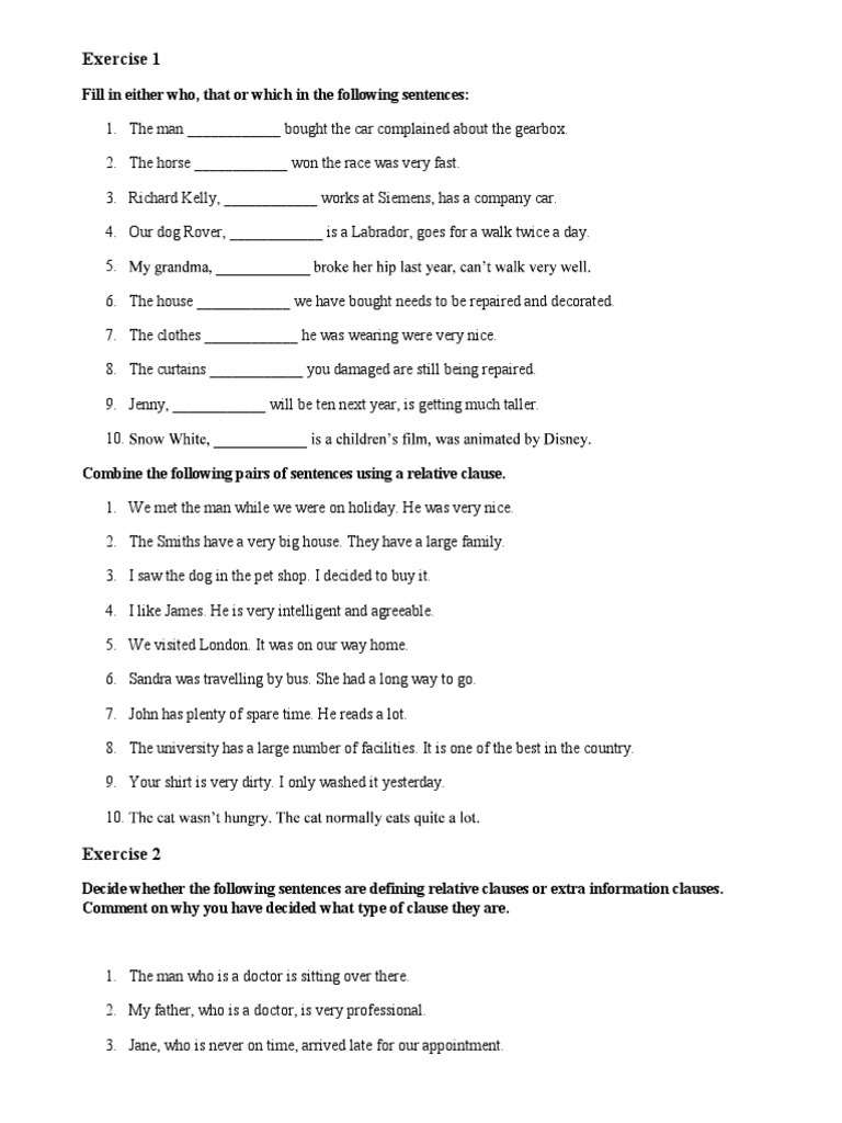 Relative Clauses 3 | PDF