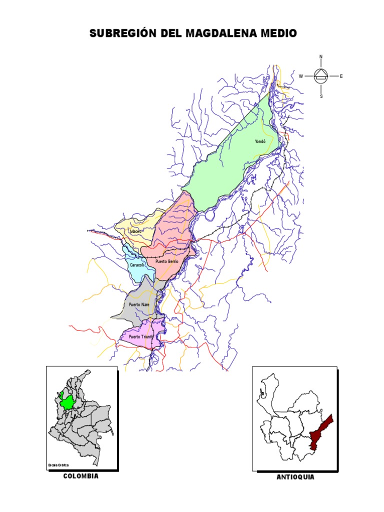 Mapas Magdalena Medio | PDF | Servicios públicos | Colombia