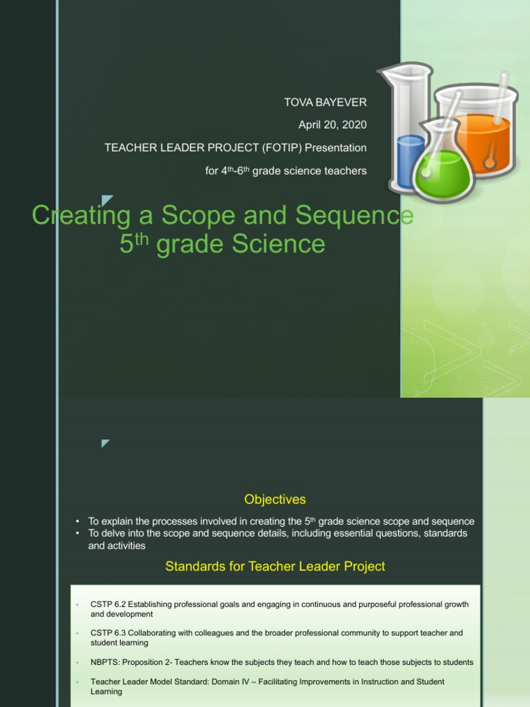 Creating A Scope and Sequence 5 Grade Science | PDF | Curriculum | Teachers