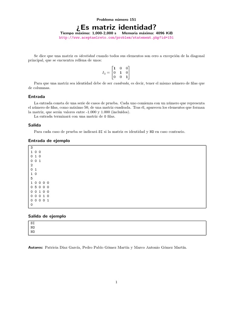 Matriz Identidad PDF | PDF