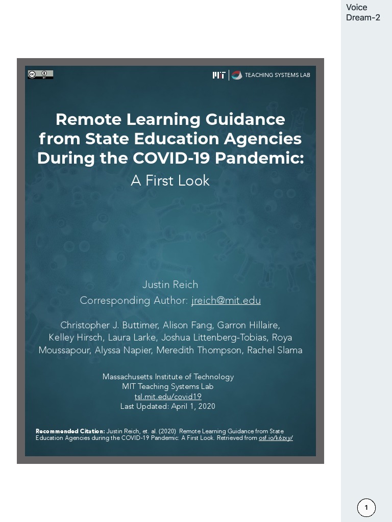 Remote Learning Guidance From State Education Agencies During The COVID ...