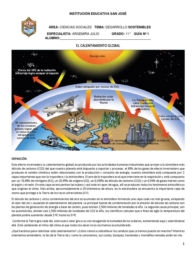 Efecto Invernadero y Calentamiento Global | PDF | Gases de efecto ...