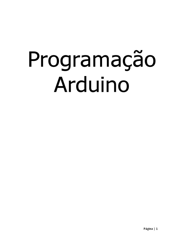 Programação Arduino Pdf Pdf Compilador C Linguagem De Programação