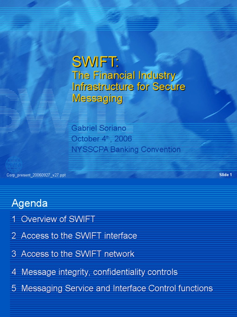 Swift Infrastructure | PDF | Securities (Finance) | Computer Network