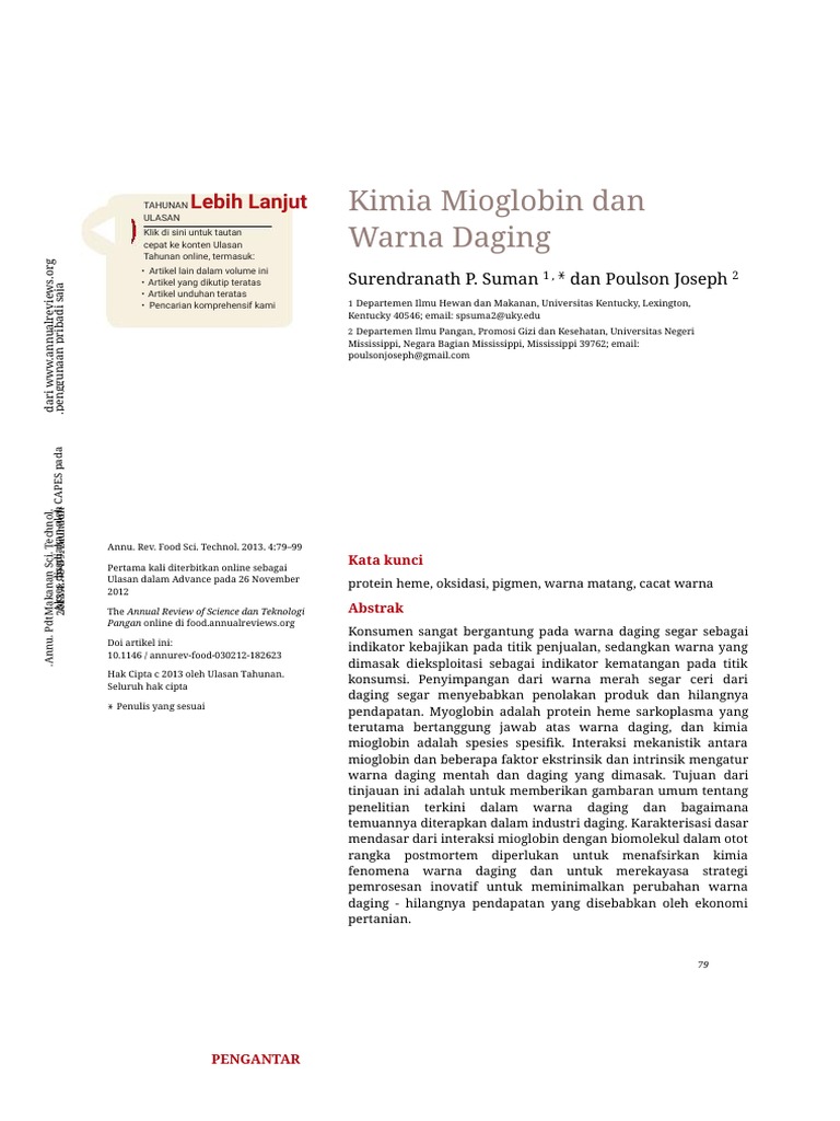 PDF Warna Pada Daging. | PDF | Kesehatan Holistik