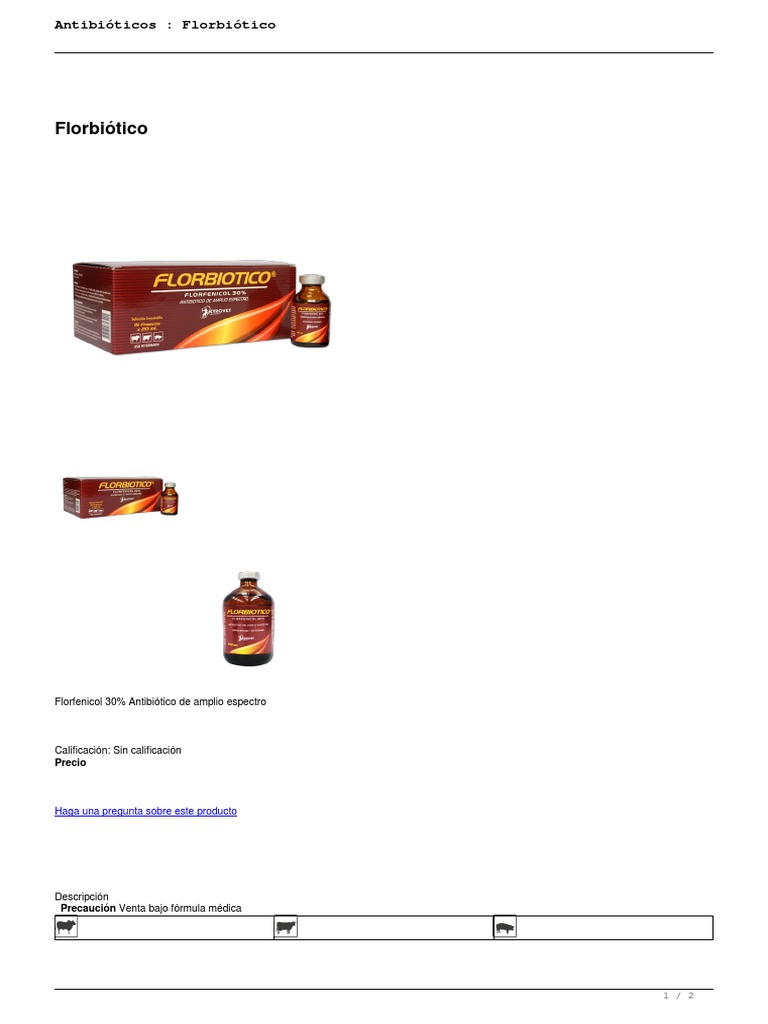 Florbiotico Ficha Tecnica PDF | PDF