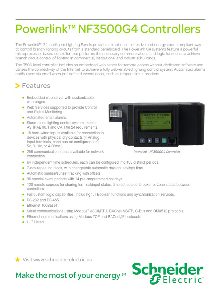 Schneider NF3500G4 Product Overview PDF | Download Free PDF | Switch ...