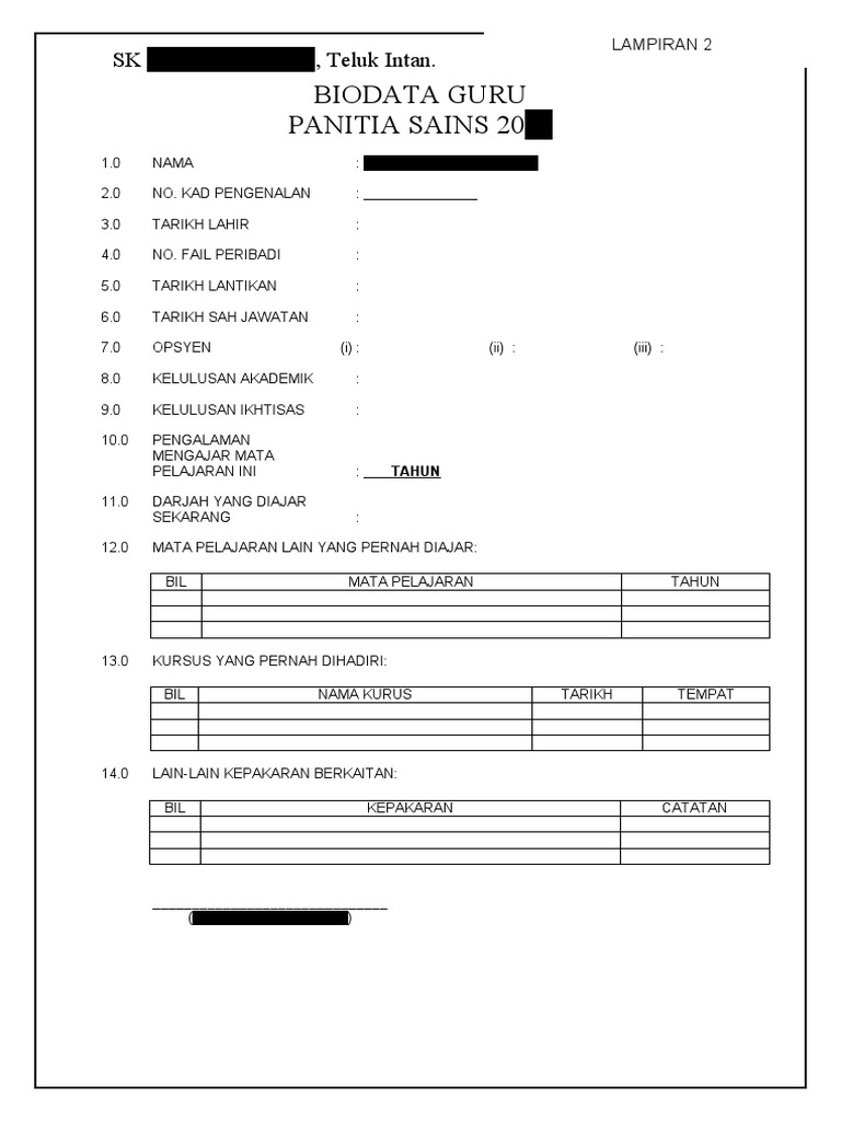 Contoh Biodata Guru Pdf - Riset Contoh Biodata Guru Pdf - Riset