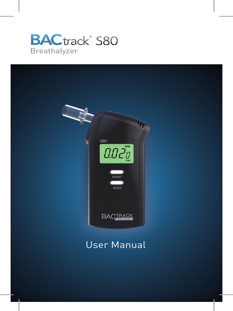 Breathalyzer: User Manual | PDF | Driving Under The Influence | Alcohol ...
