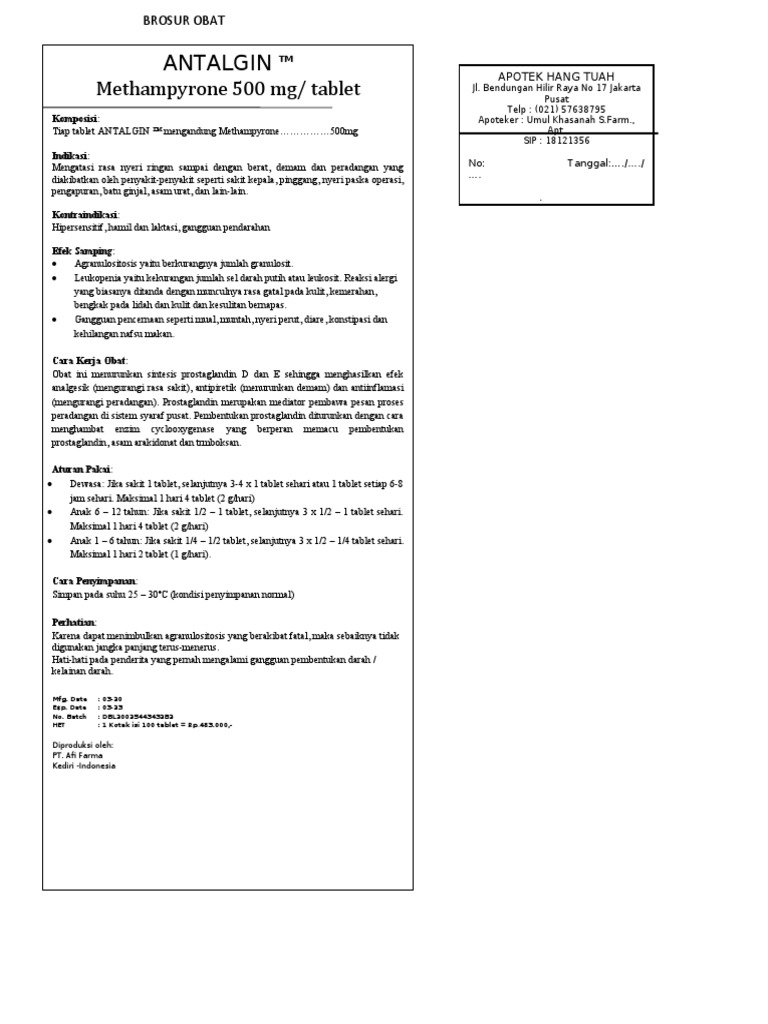 Brosur Dan Kemasan Obat Pdf