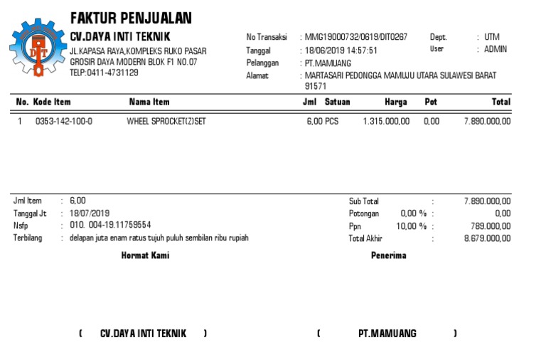 Contoh Invoice | PDF