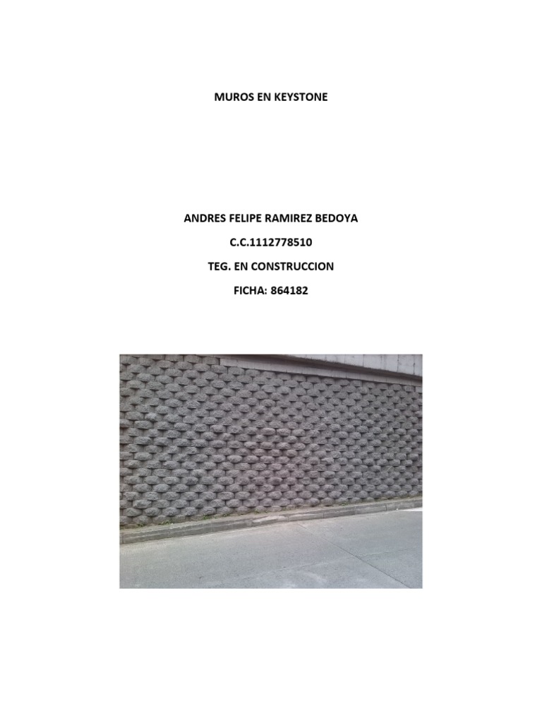 Muros en Keystone | PDF | Hormigón | Diseño