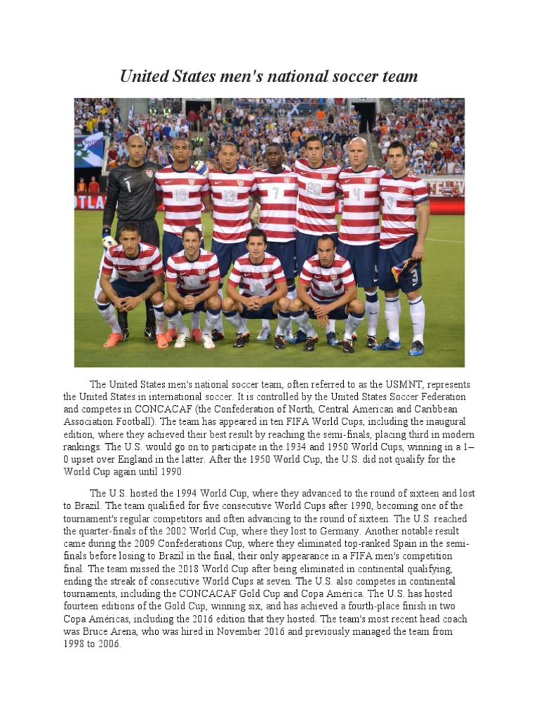 USMNT: A History of the United States Men's National Soccer Team | PDF ...