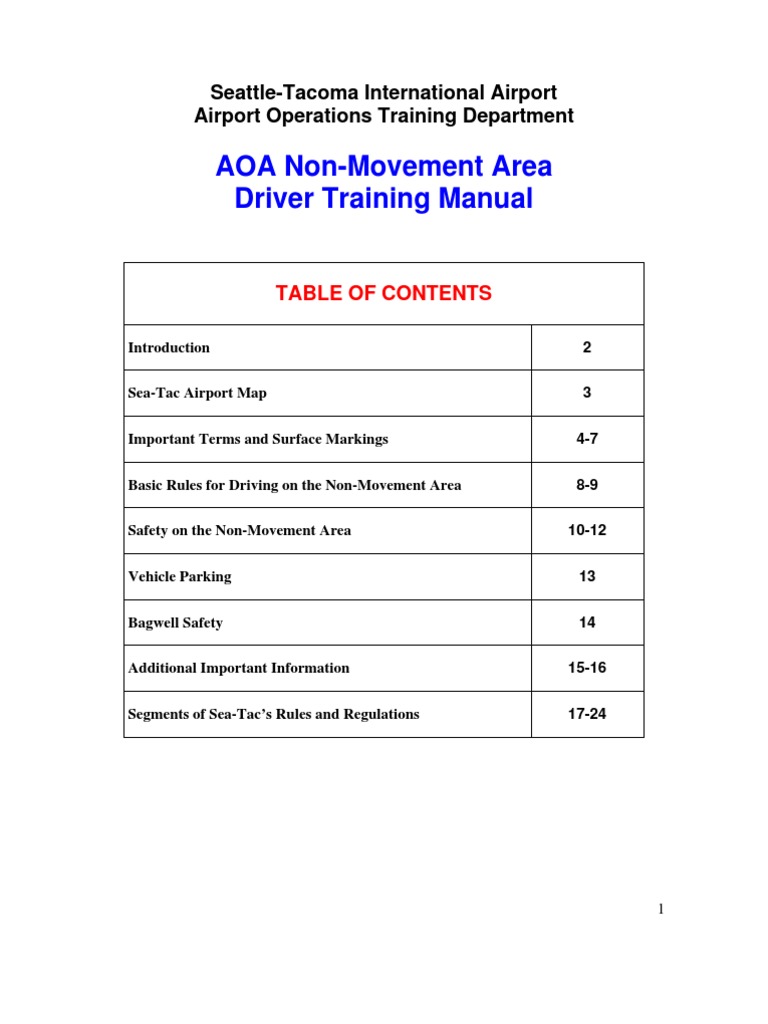 Driver Training Manual | PDF | Air Traffic Control | Foreign Object Damage