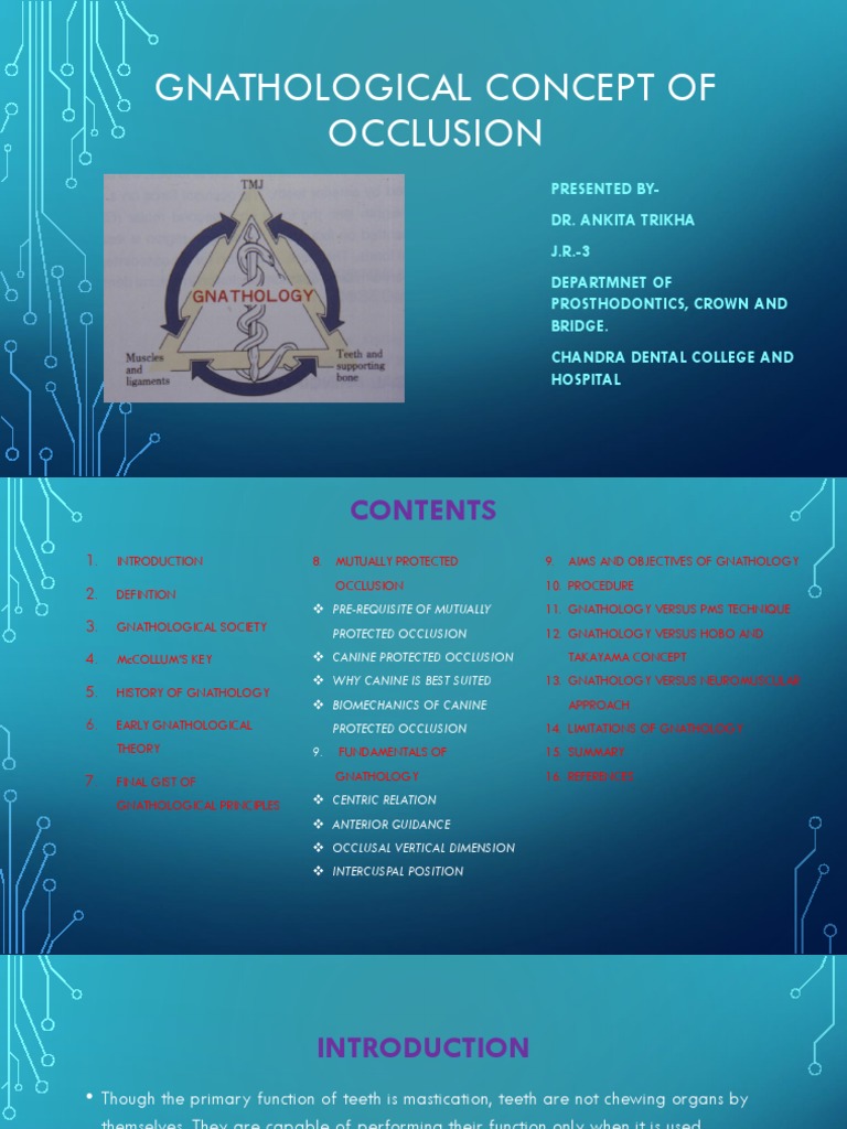 Gnathological Concept of Occlusion. | PDF | Human Head And Neck | Human ...