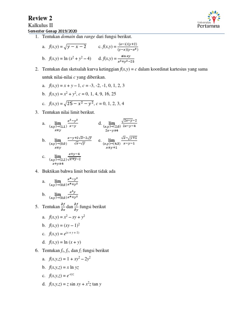 Review Uas Kalkulus PDF | PDF