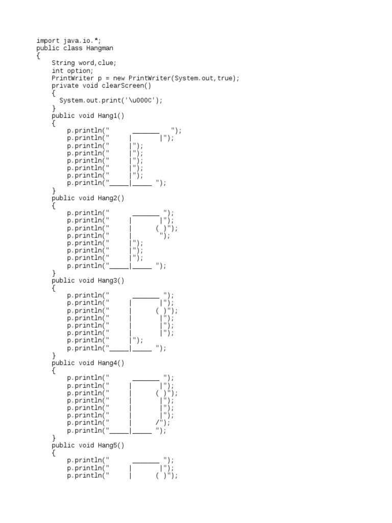 Hangman Java Program | PDF | Software | Computer Network