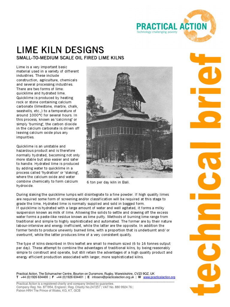 Lime Kiln Design PDF | PDF | Chimney | Industrial Processes