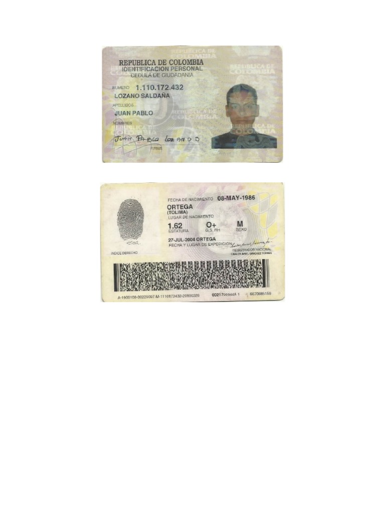 Cedula Juan Pablo | PDF