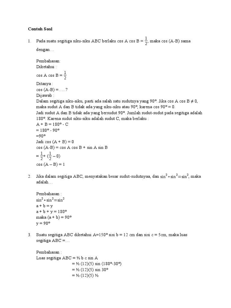 Contoh Soal Subab 1 C | PDF