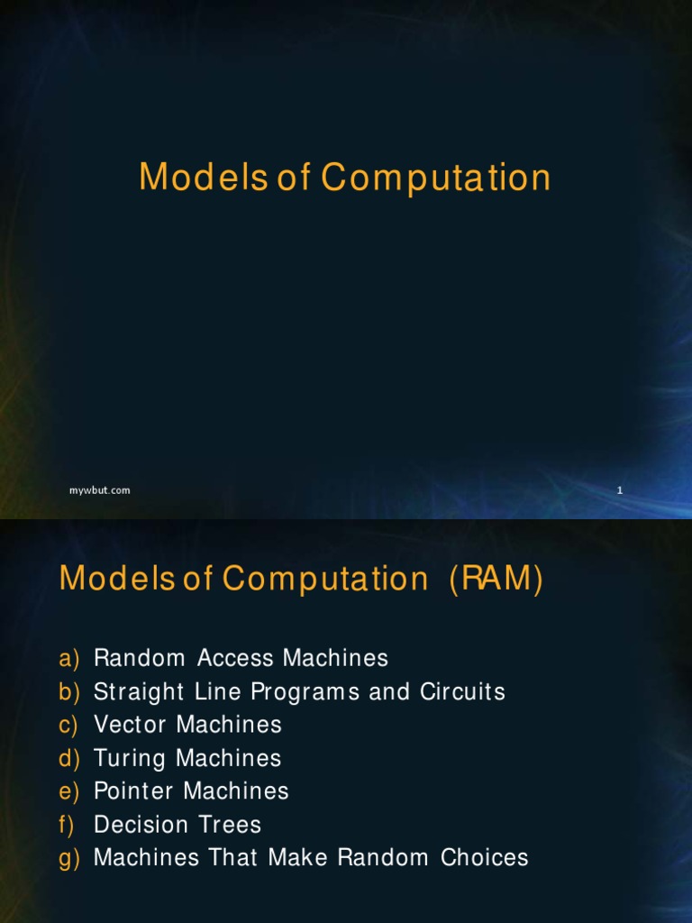 Models of Computation | PDF | Time Complexity | Computational Complexity Theory