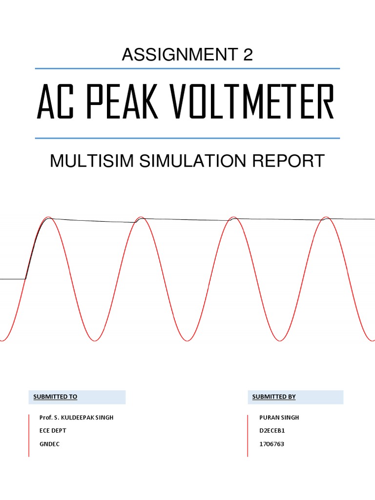 Ac Peak Voltmeter: Assignment 2 | PDF | Power (Physics) | Electrical ...