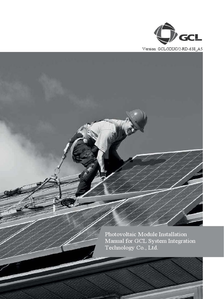 GCL Solar Panel Installation Manual | PDF | Photovoltaic System | Screw