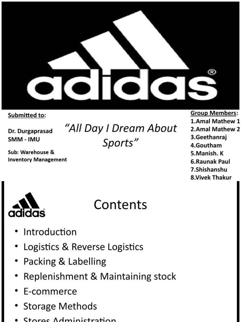 Adidas Inventory and Logistics Overview | PDF | Retail | Inventory