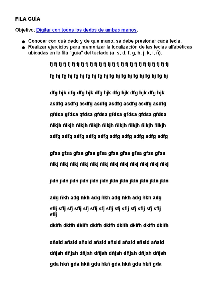 Plantillas Digitación de Textos 2 | PDF | Texto | Implementos de escritura