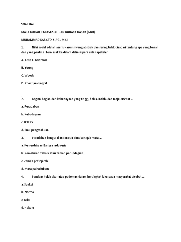 SOAL ISBD-WPS Office | PDF