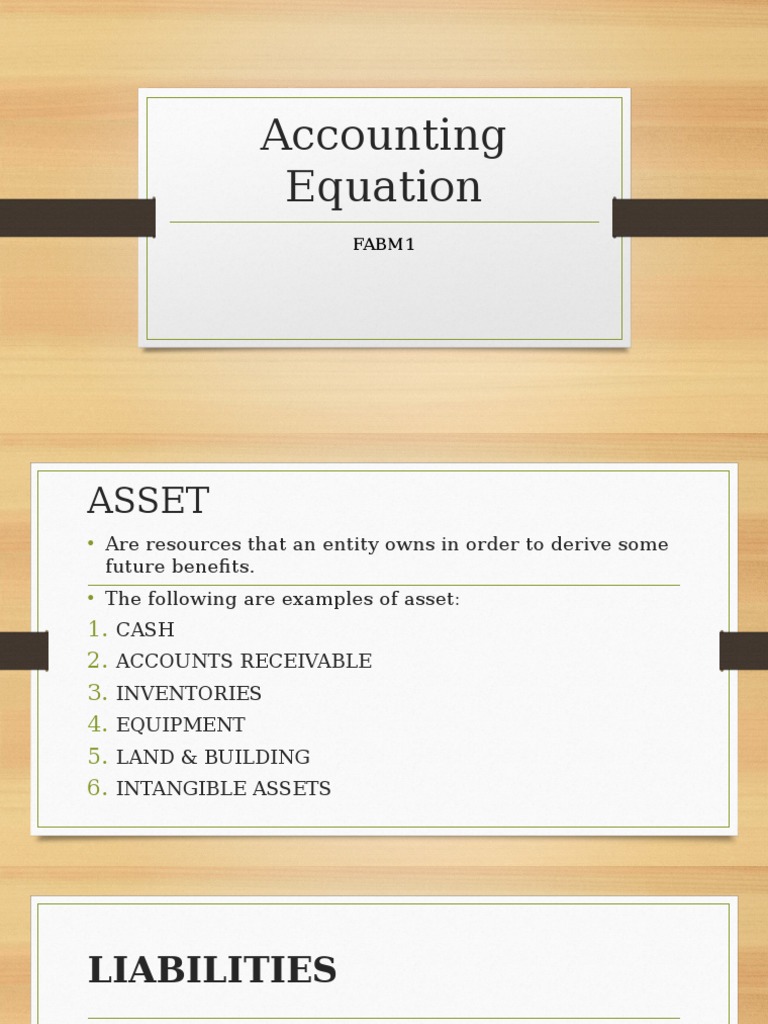 Accounting Equation | PDF