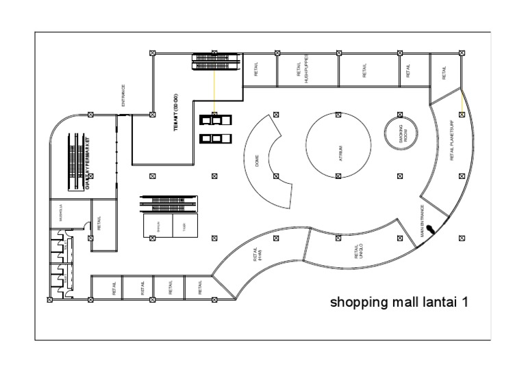 Shopping Mall Floor Plan - Level 1 | PDF