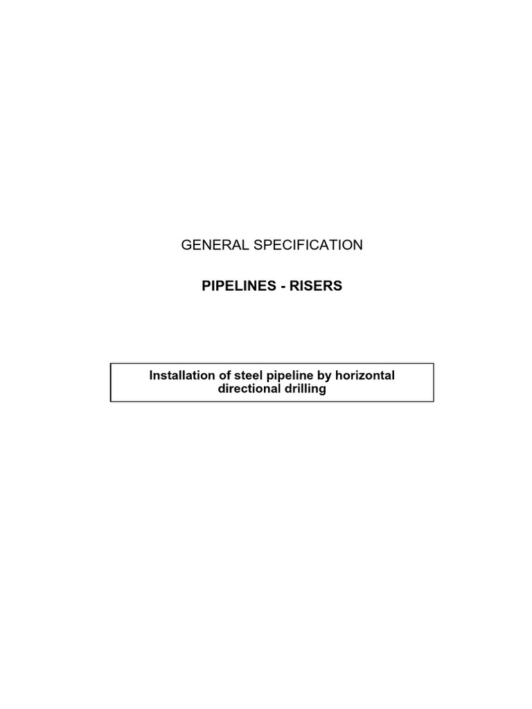 General Spec For Pipline Riser Design | PDF | Specification (Technical ...
